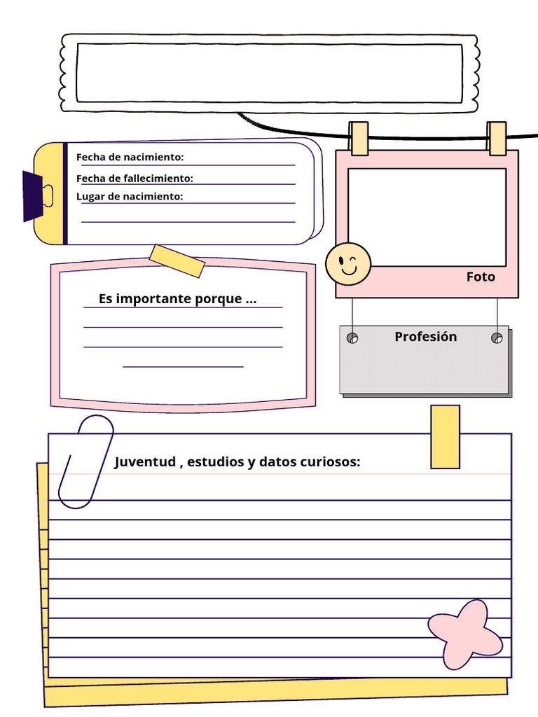 Organizador Gráfico Biografía | PDF