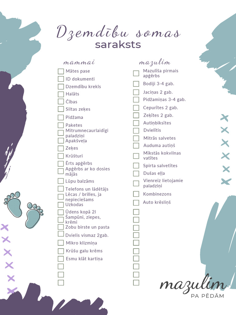Dzemdibu Somas Saraksts Mazulim Pa Pedam-3 | PDF