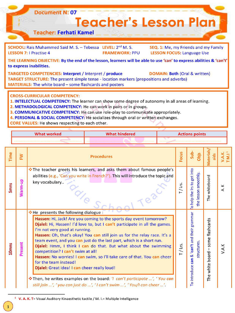 2nd M. S., Seq. 1, Lesson 7, Ver. 4, 24-25 - For Telegram | PDF