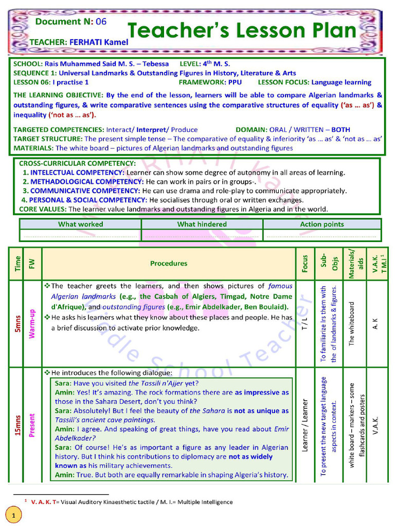 4th M. S., Seq. 1, Lesson 6, Ver. 4, 24-25 - For Telegram | PDF