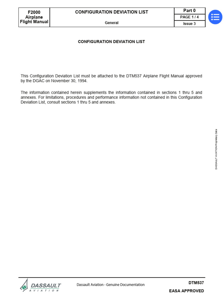 Dispatch - CDL (F2TH Falcon 2000 Classic) | PDF | Airplane | Landing Gear