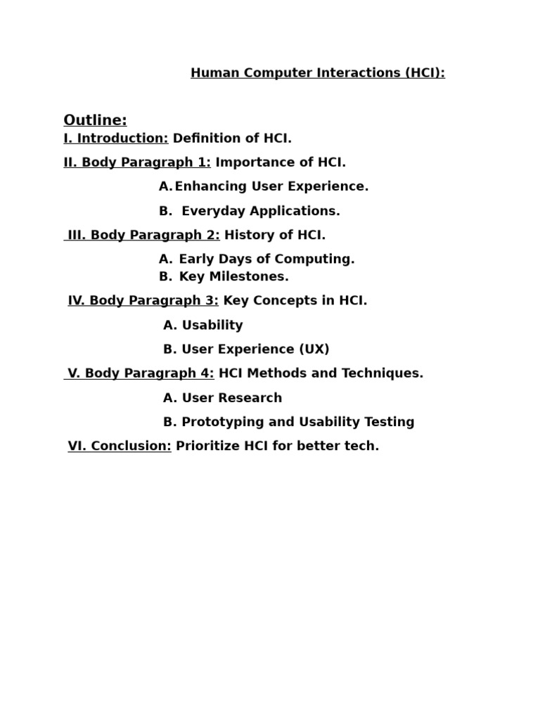 Human Computer Interactions Outline-1 | PDF | Art
