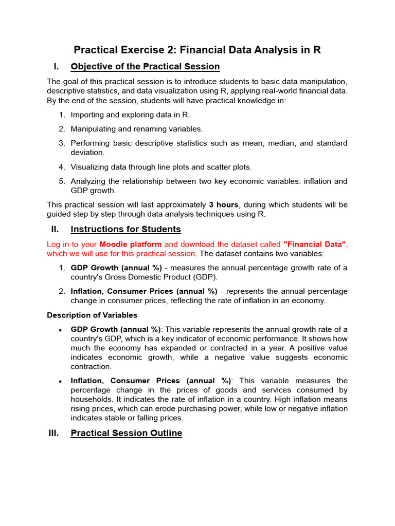 Practical Session 2 | PDF | Inflation | Gross Domestic Product