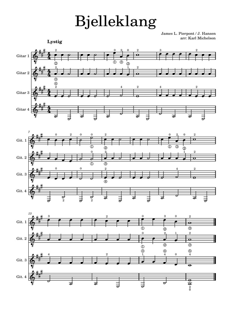 Bjelleklang 4stämt | PDF