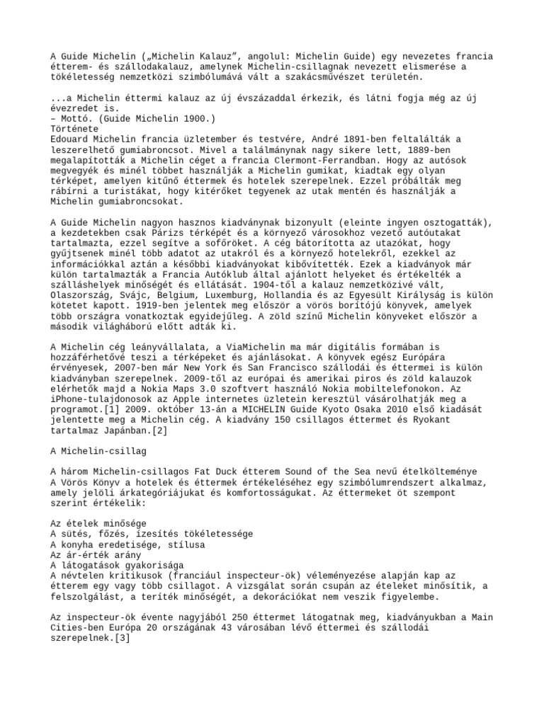 A Guide Michelin | PDF