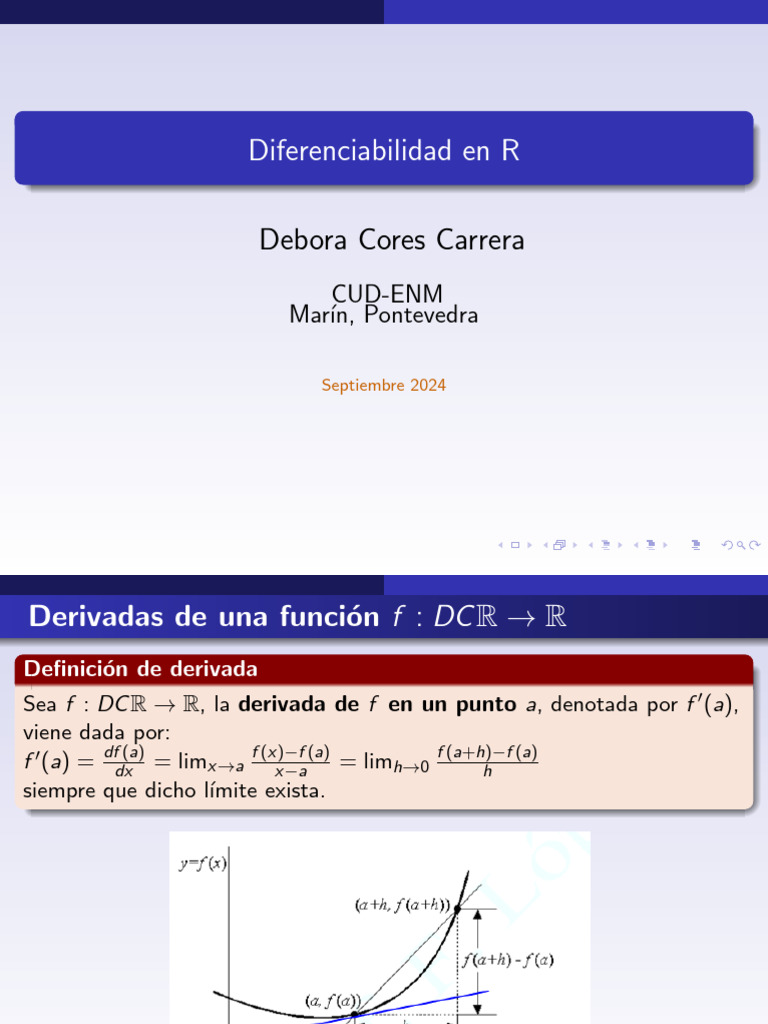 Clase Tema3 Diferenciabilidad | PDF | Derivado | Función (Matemáticas)