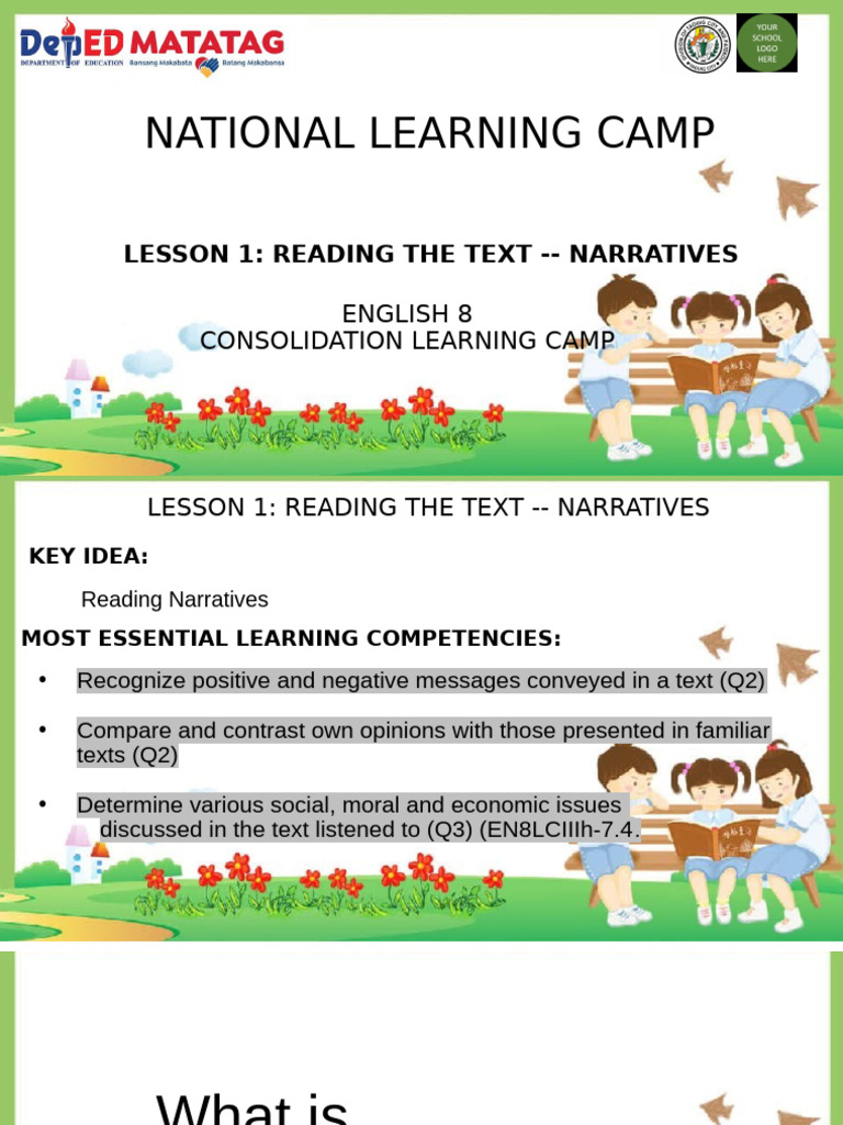 G8 Lesson 1 | PDF | Narrative