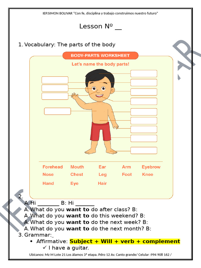IEP Simon Bolivar English Lesson Plan | PDF