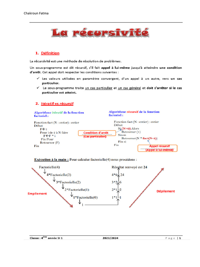 Récursivité | PDF