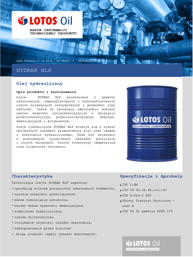 Hydrax HLP - Wyd6 - PL - TDS | PDF