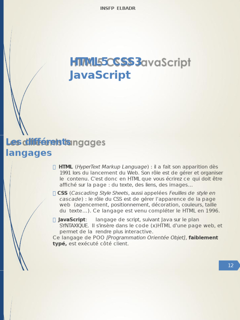 HTML Chapitre 2 - Partie 1 | PDF | Html | Langage de balisage
