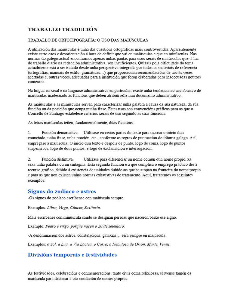 Traballo Tradución | PDF