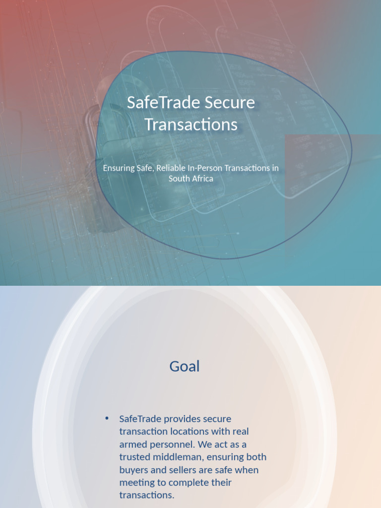 SafeTrade Business Pitch | PDF | Outsourcing | Business Model