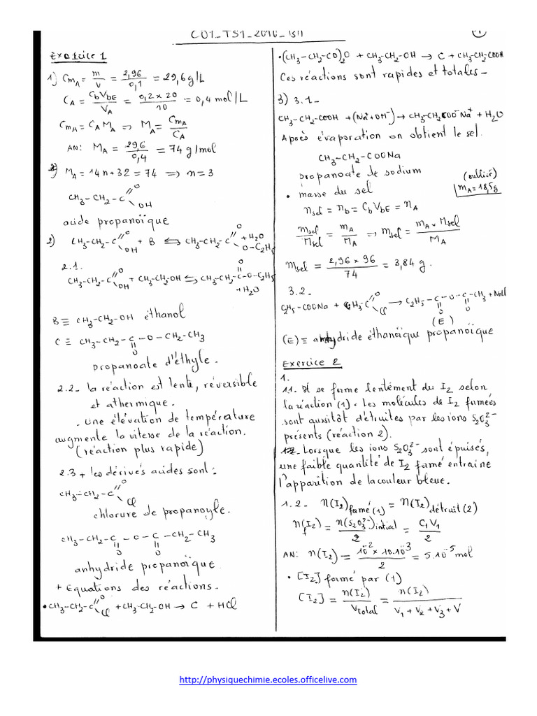 Corrige Compo Ts1 | PDF