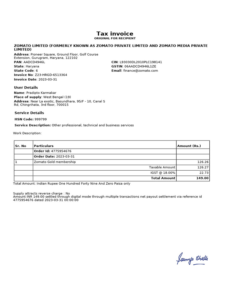 Invoice | PDF | Government Finances | Taxes