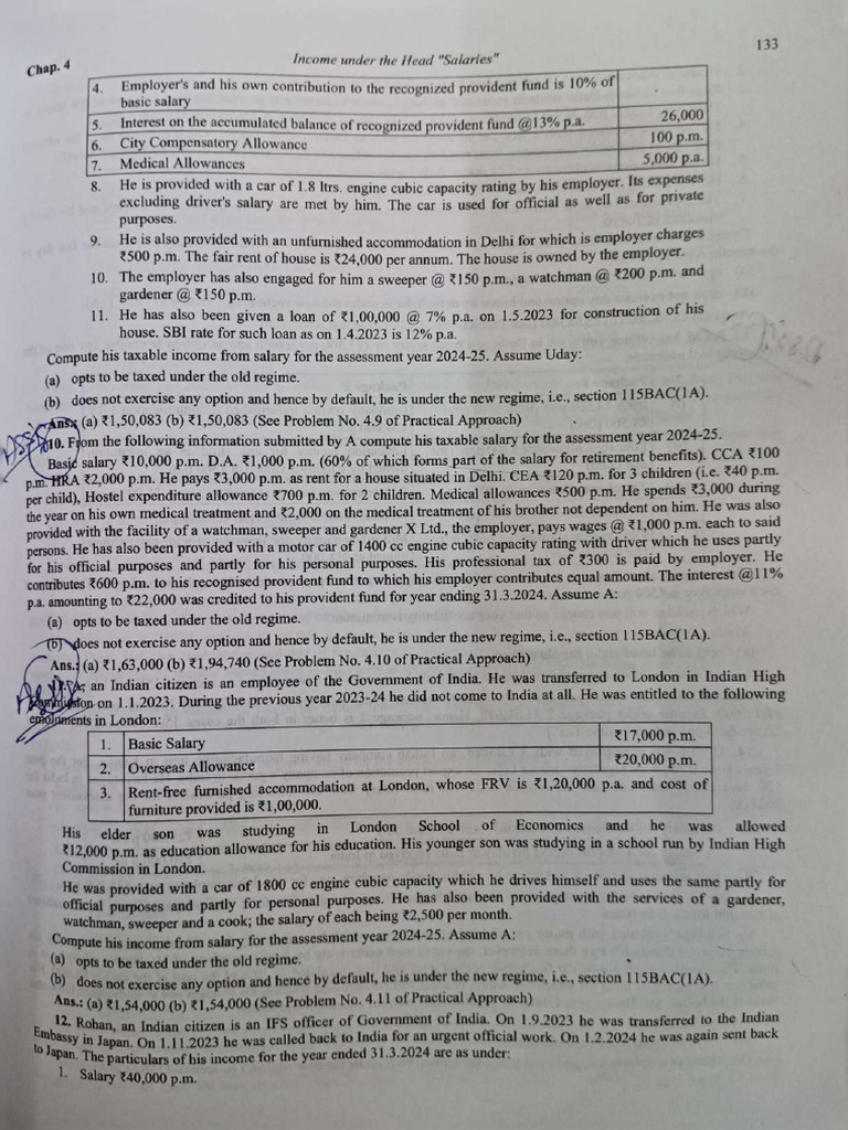 Assignment Income Tax | PDF