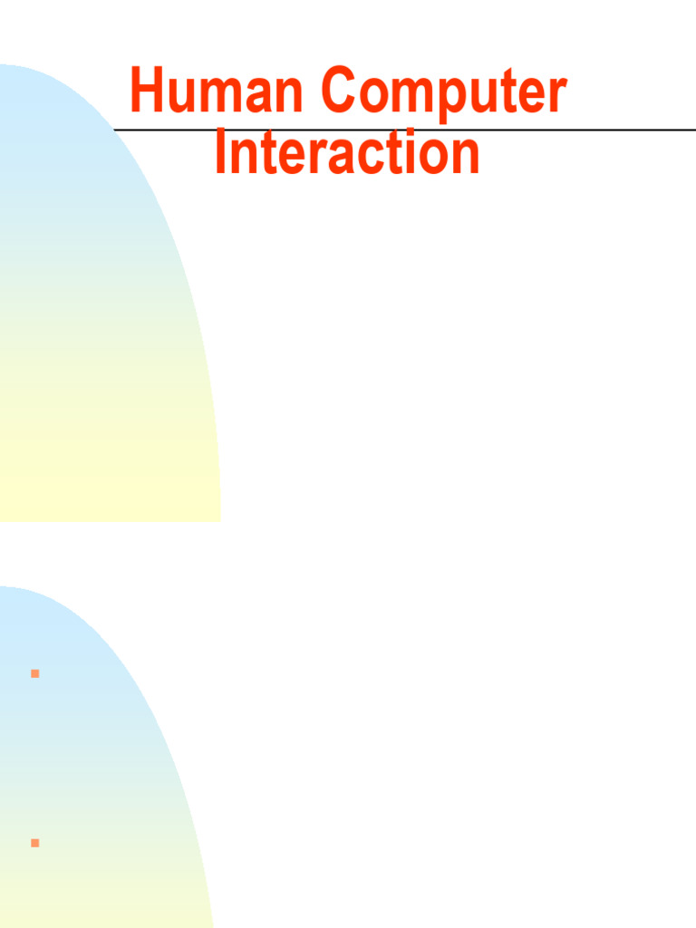 Lecture 1 - HCI Introduction | PDF | Icon (Computing) | Graphical User Interfaces