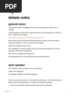 Debating Second Speaker Structure | PDF | Argument
