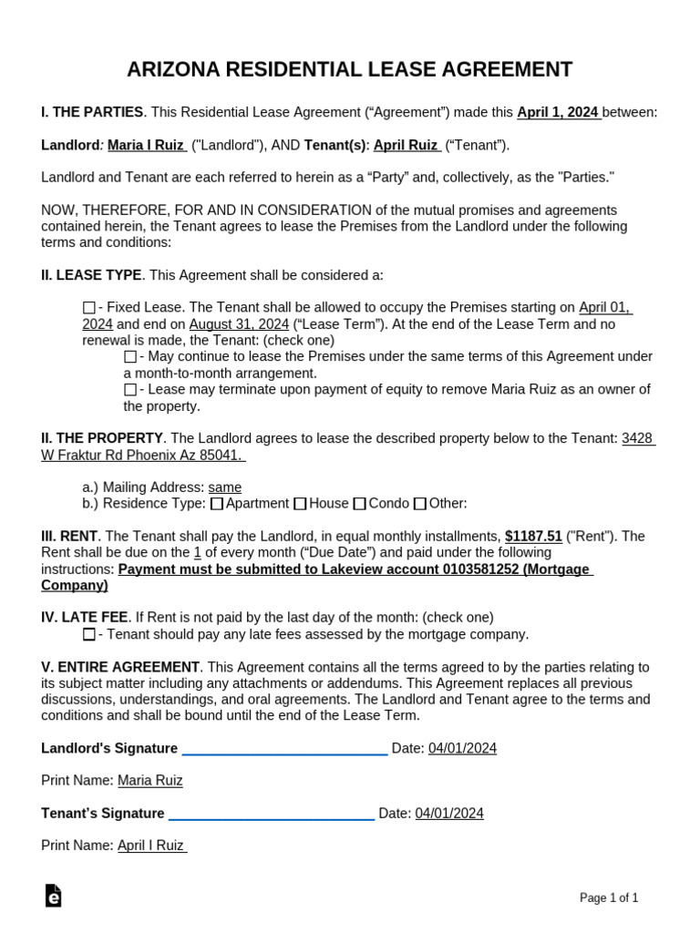 Arizona Standard | PDF