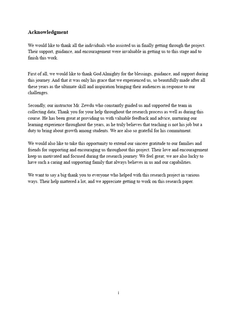 Acknowledgment | PDF