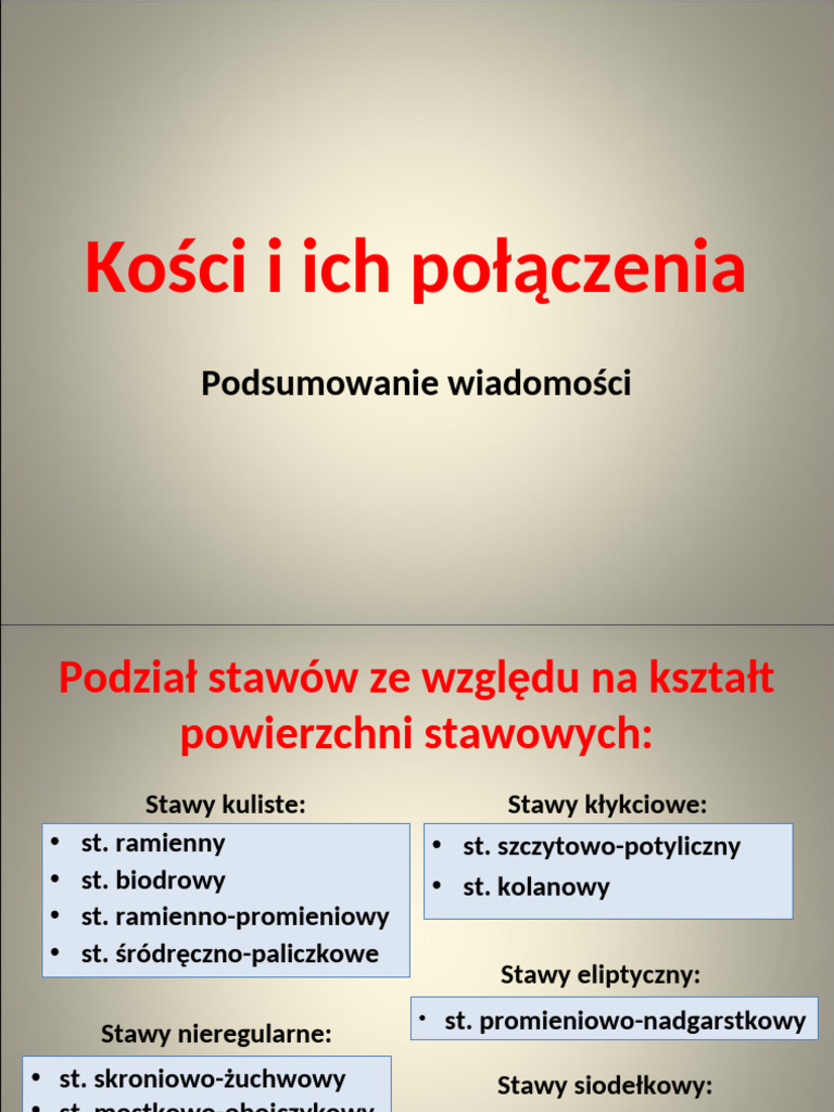 WykĹ Ad Podsumowanie Kosě Ci I Ich Poĺ Aě Czenia | PDF