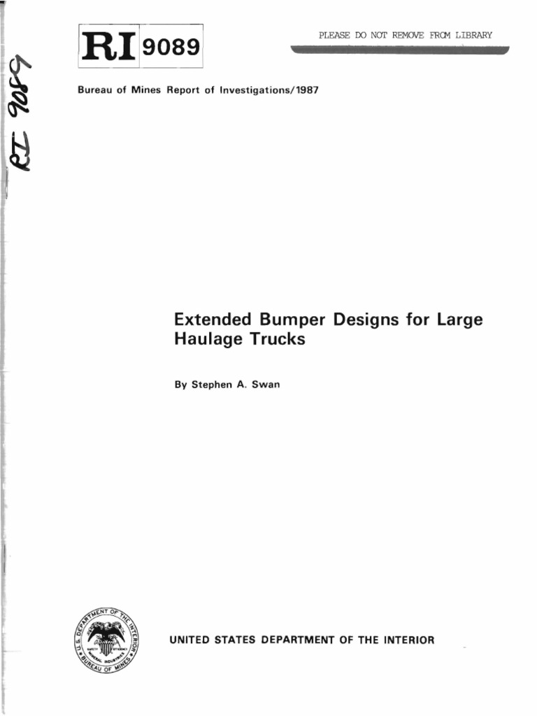 Extended Bumper Designs for Haul Trucks | PDF | Truck | Force