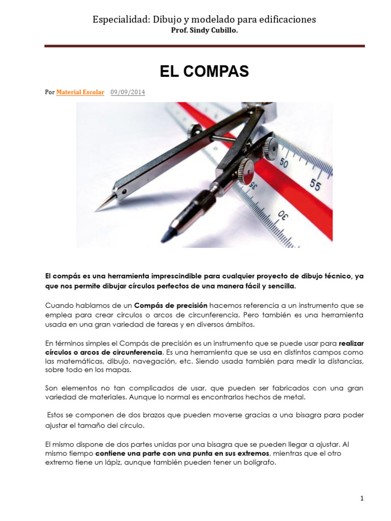 Uso Del Compas | PDF | Herramientas