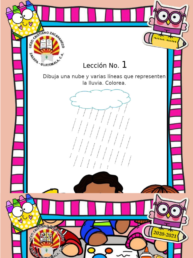 Lecciones Letras - Pre-Kinder I Unidad 2022 | PDF