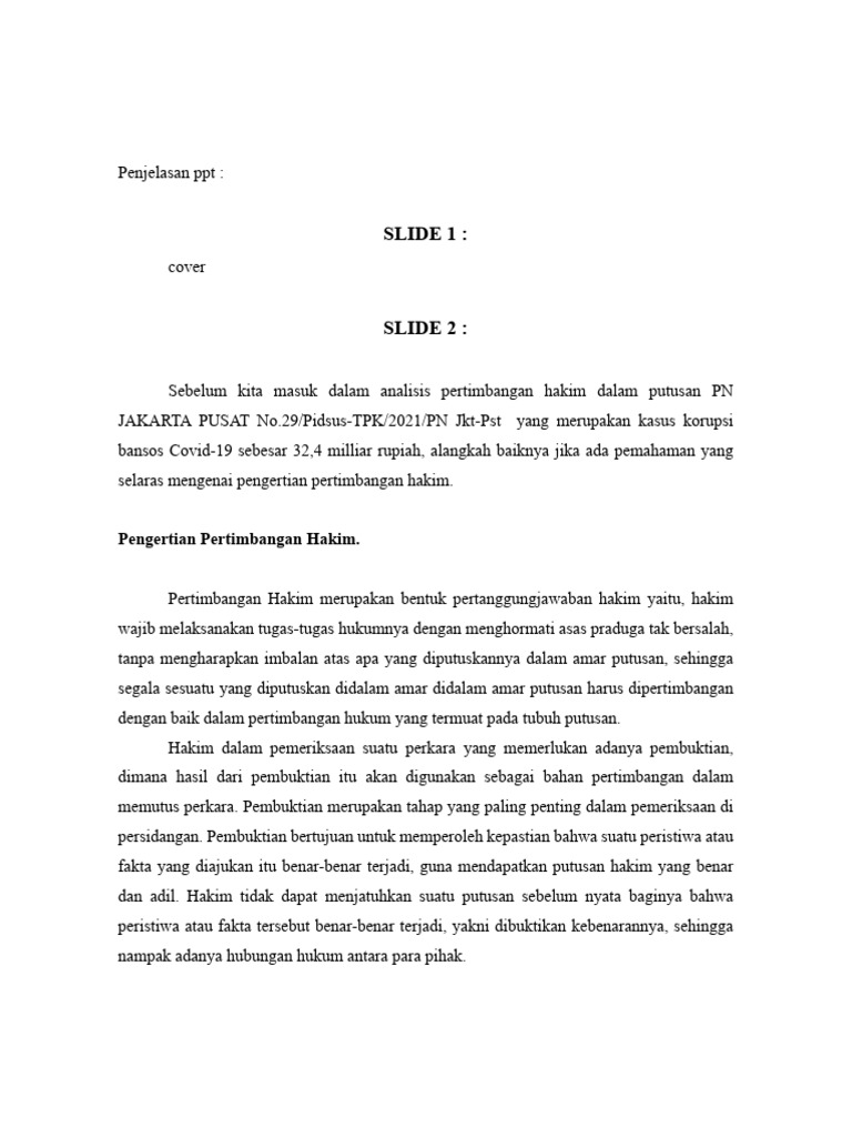 Penjelasan Materi PPT Pidsus | PDF | Hukum