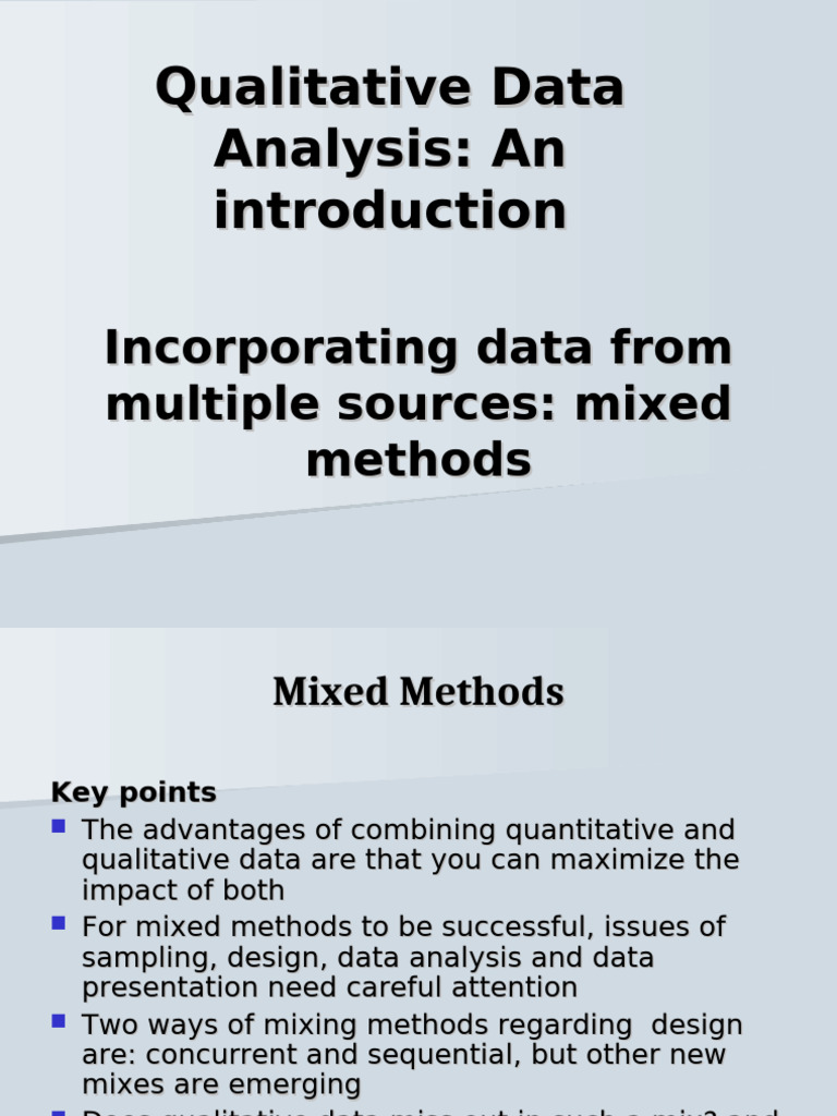 Mixed Method Analysis | PDF | Quantitative Research | Qualitative Research