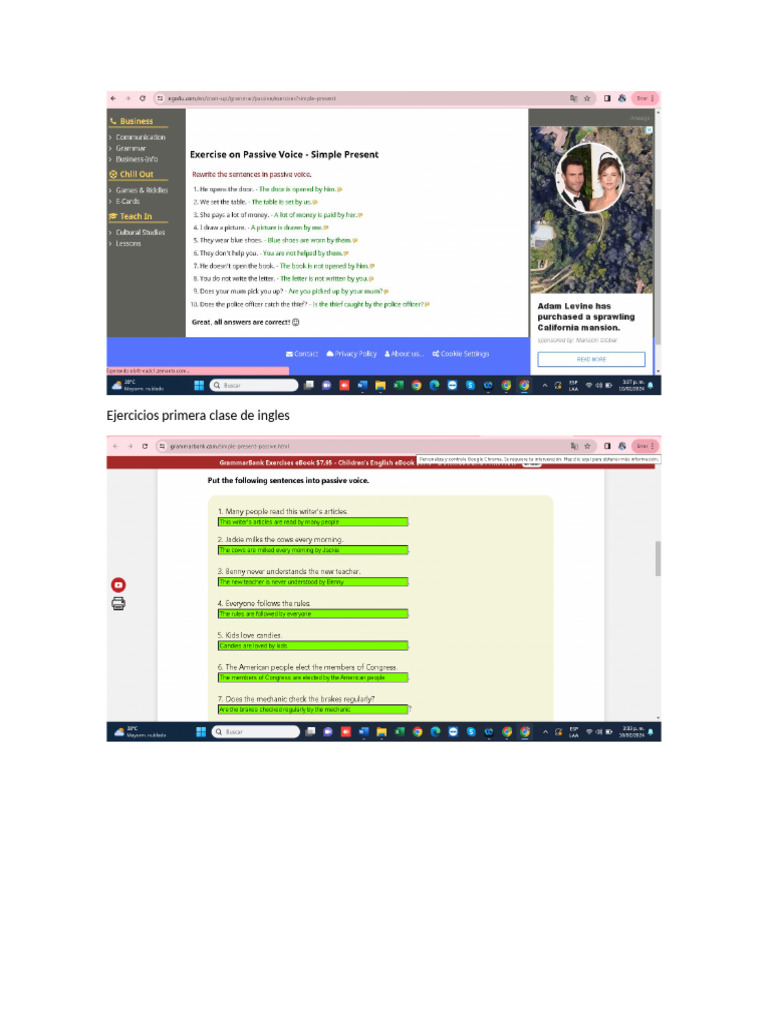 Ejercicios de Ingles Sobre Los Links | PDF