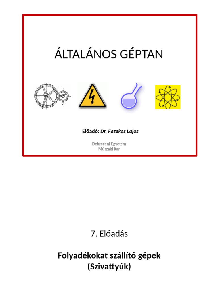 Folyadékokat Szállító Gépek (Szivattyúk) | PDF