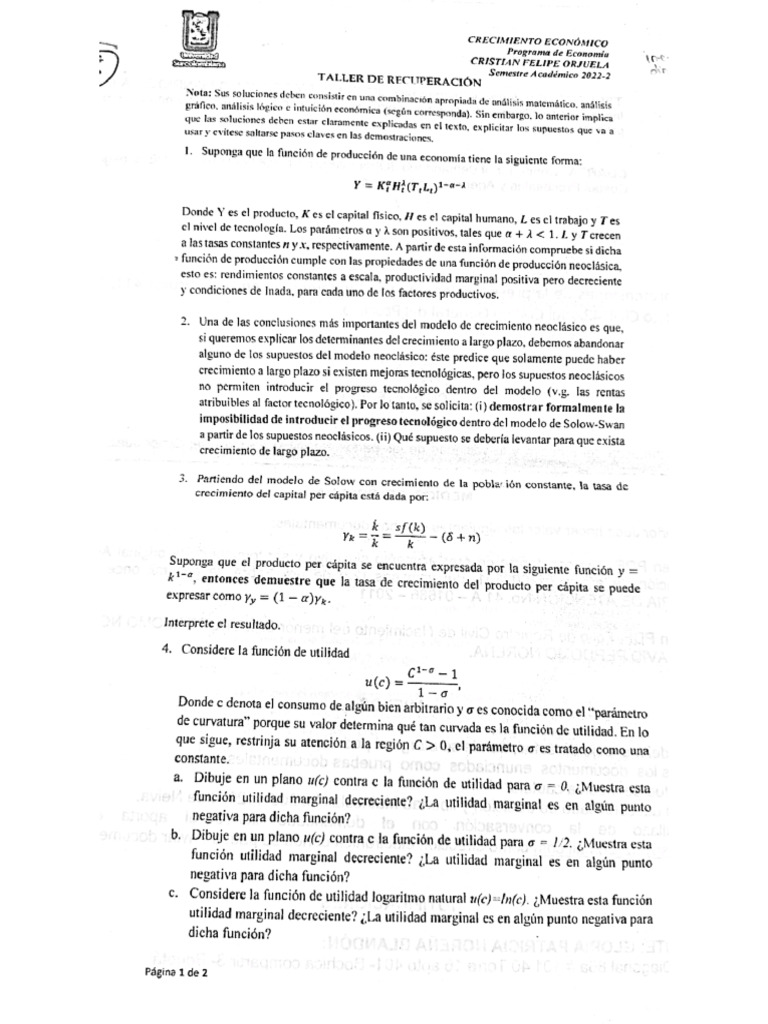 Crecim Econom 2022-2 | PDF