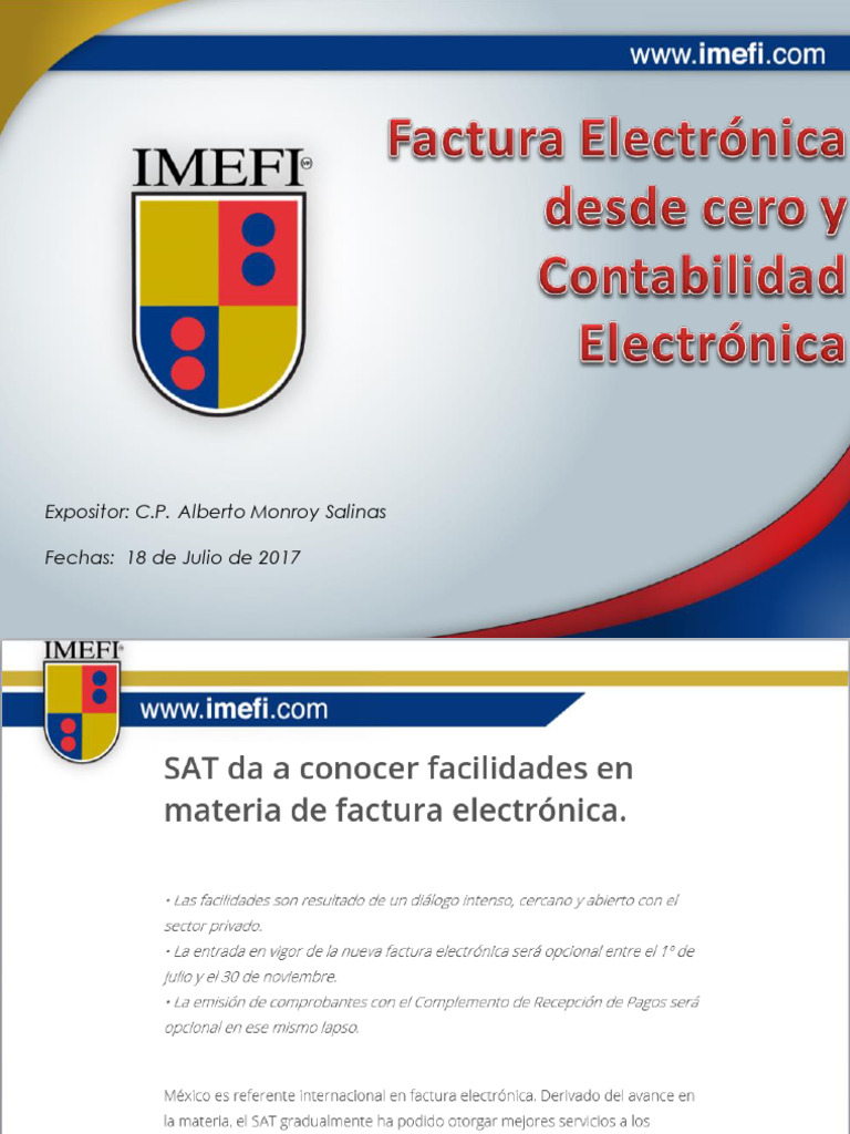 Factura Electrónica Desde Cero y Contabilidad Electrónica | PDF | Pagos ...