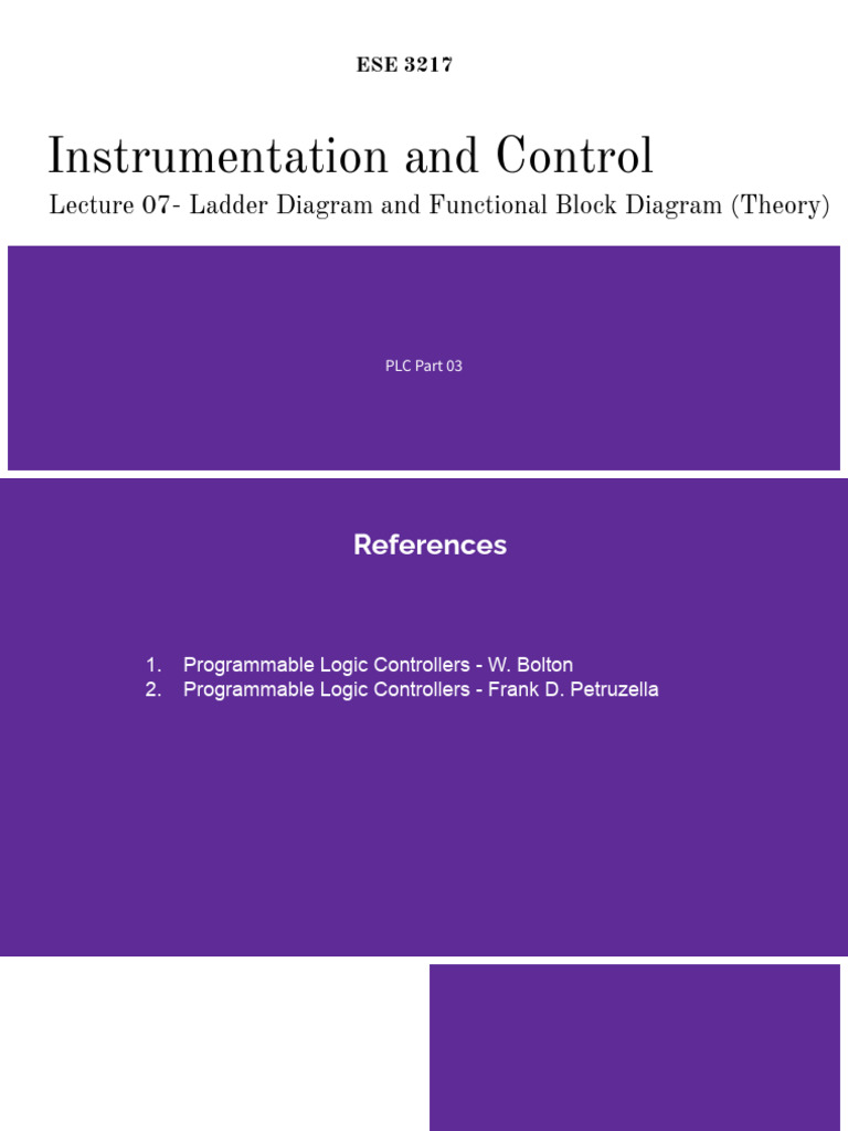 ESE 3217 Lec 07 | PDF | Programmable Logic Controller | Electronic ...