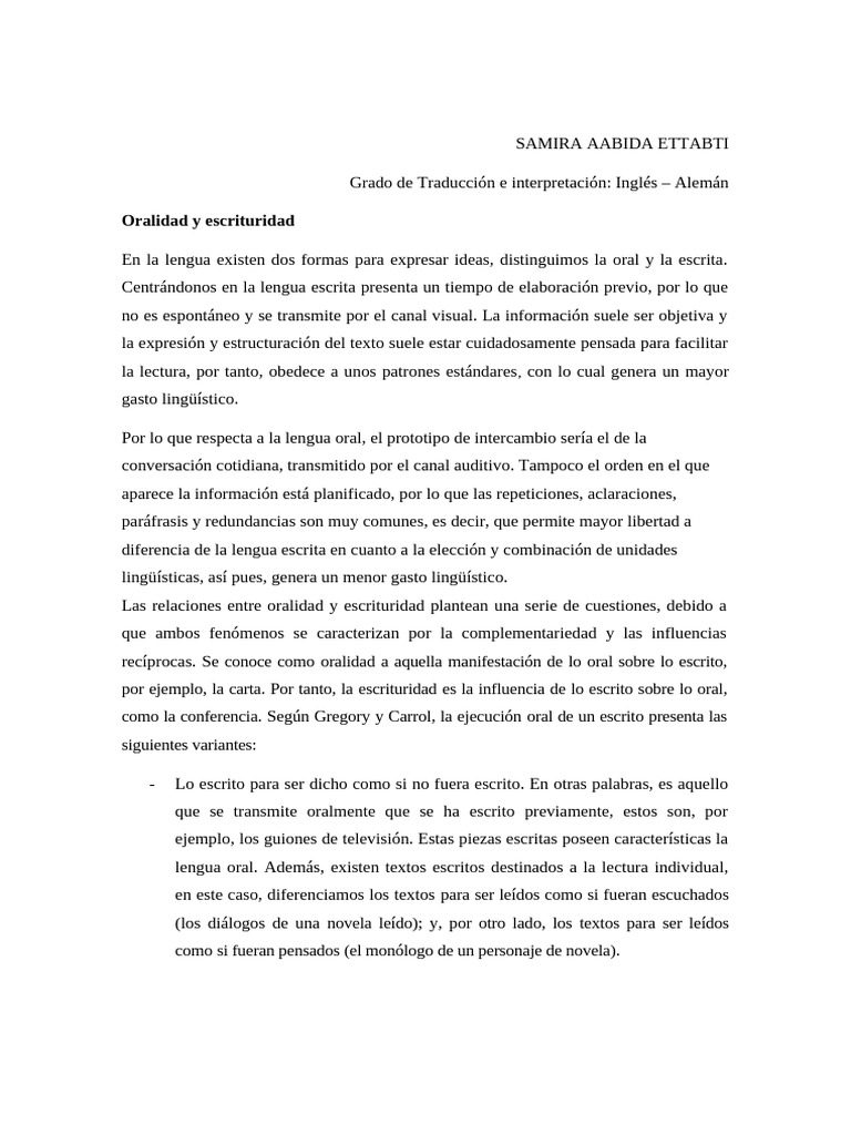 Samira Aabida Ettabt1 | PDF | Sustantivo | Comunicación humana