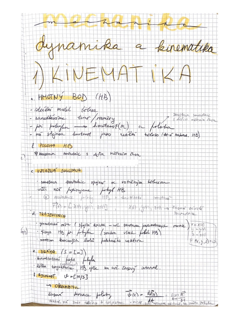 Dynamika A Kinematika | PDF
