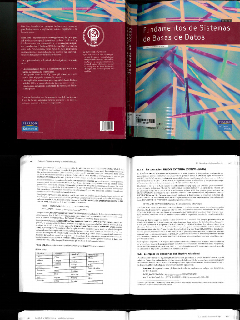Fundamentos de Sistemas de Bases de Datos de Elmasri, Cap. 6 (166-202 ...