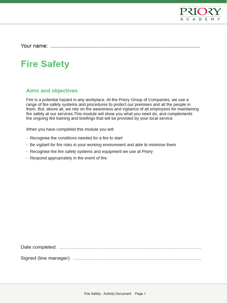 2016 - Fire Safety - Academy | PDF | Fire Safety | Fires