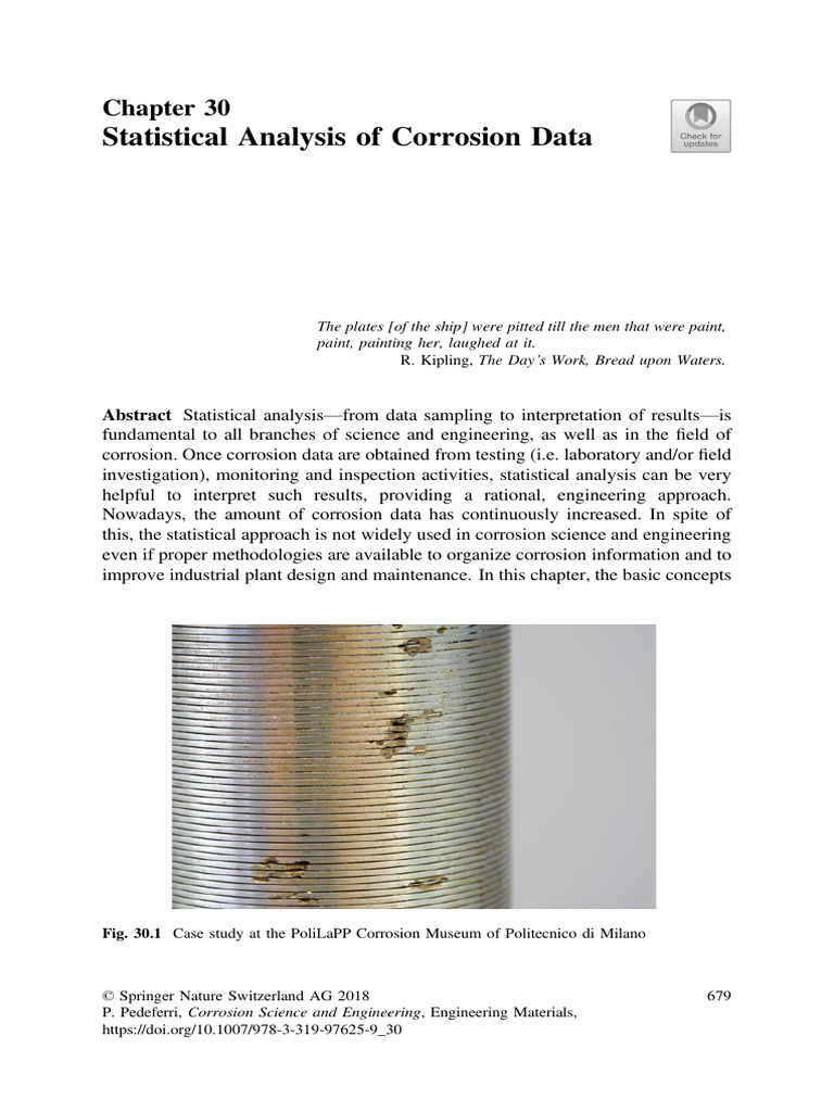 Statistical Analysis of Corrosion Data | PDF | Regression Analysis ...