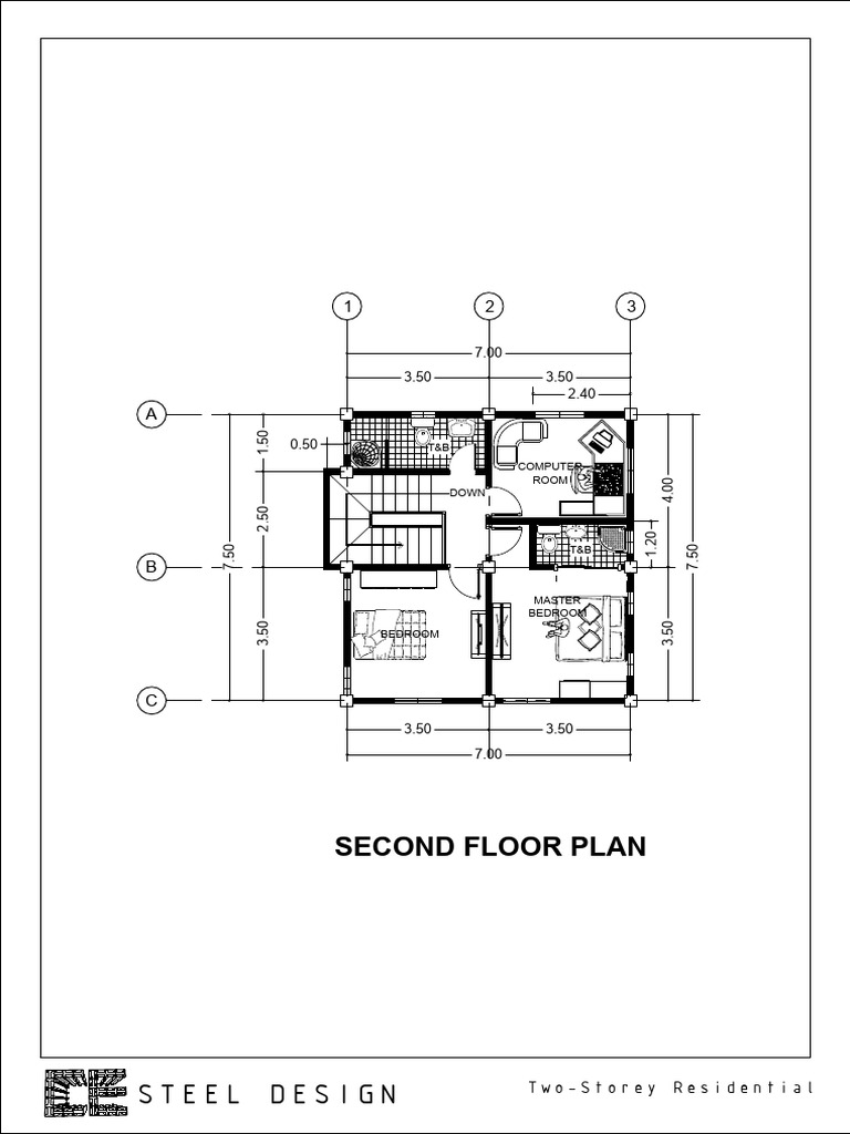 Steel Design: Second Floor Plan | PDF
