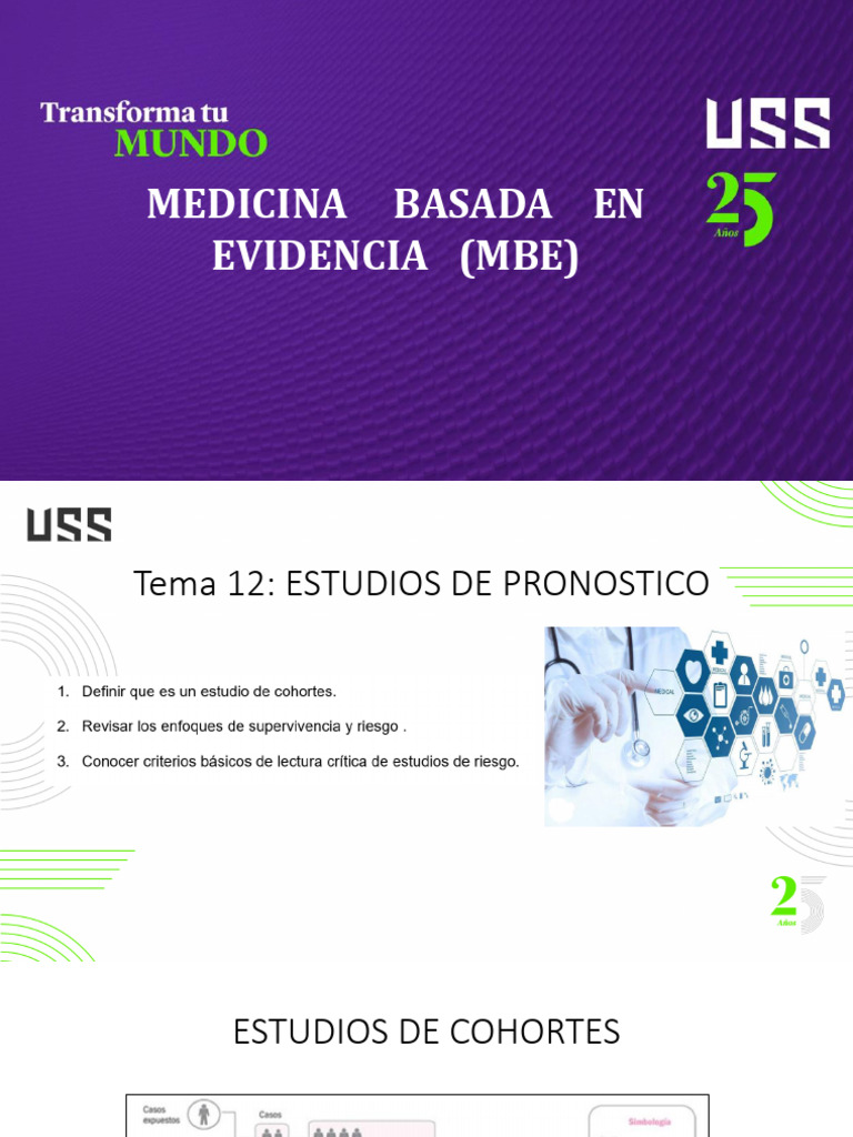 CLASE 12 ESTUDIOS DE PRONOSTICO 2 Unidad MBE | PDF | Probabilidad | Riesgo