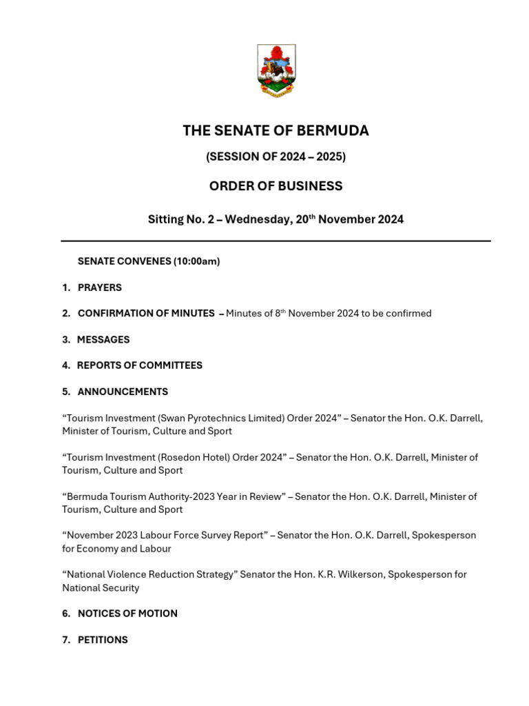Senate - 2024 November 20 | PDF
