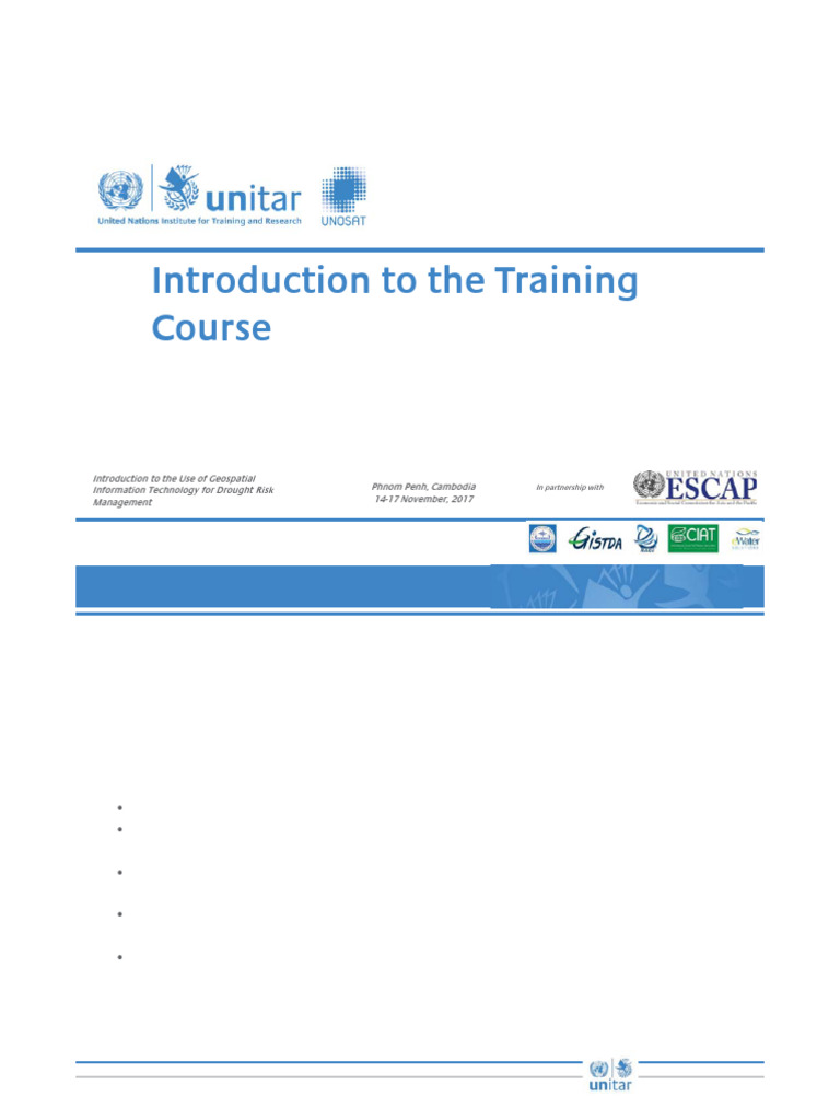 A1S1 - Introduction To Course - UNOSAT | PDF | Geographic Information ...