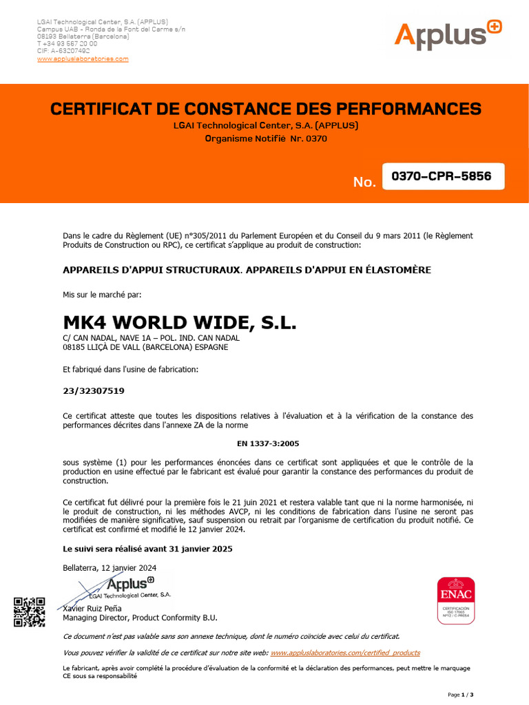 5856-CPR S3 MK4 WORLD.... (1) .. (12.01.24) FR - Signed | PDF | Contrainte de cisaillement ...