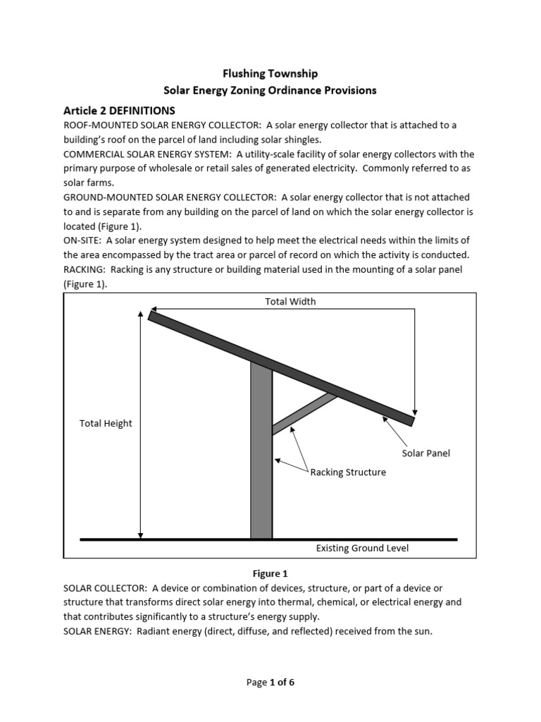 Solar Energy Zoning Ordinance Provisions | PDF | Solar Energy | Solar Power