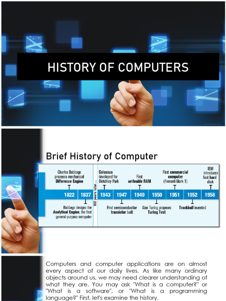 HISTORY OF COMPUTER | PDF | Computer Science | Computing
