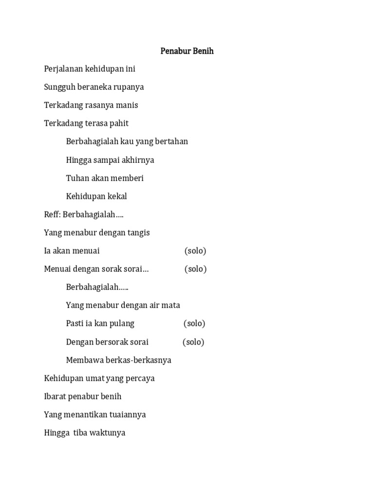Penabur Benih | PDF