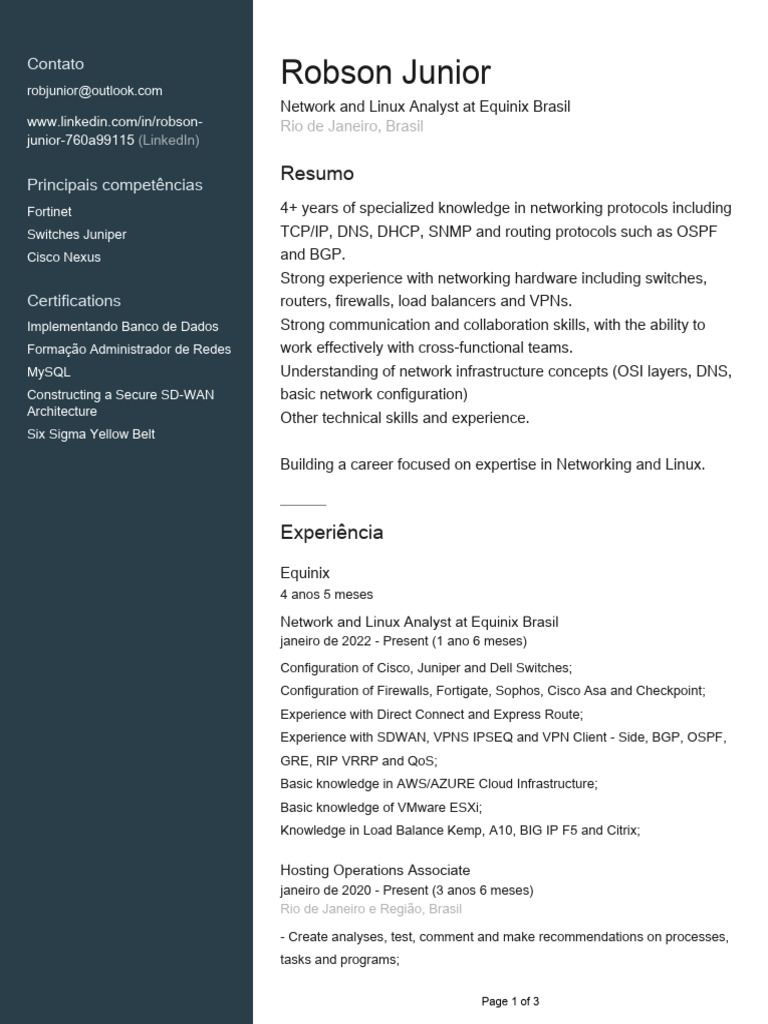 Profile Robson Junior | PDF | Hyper V | Computer Network