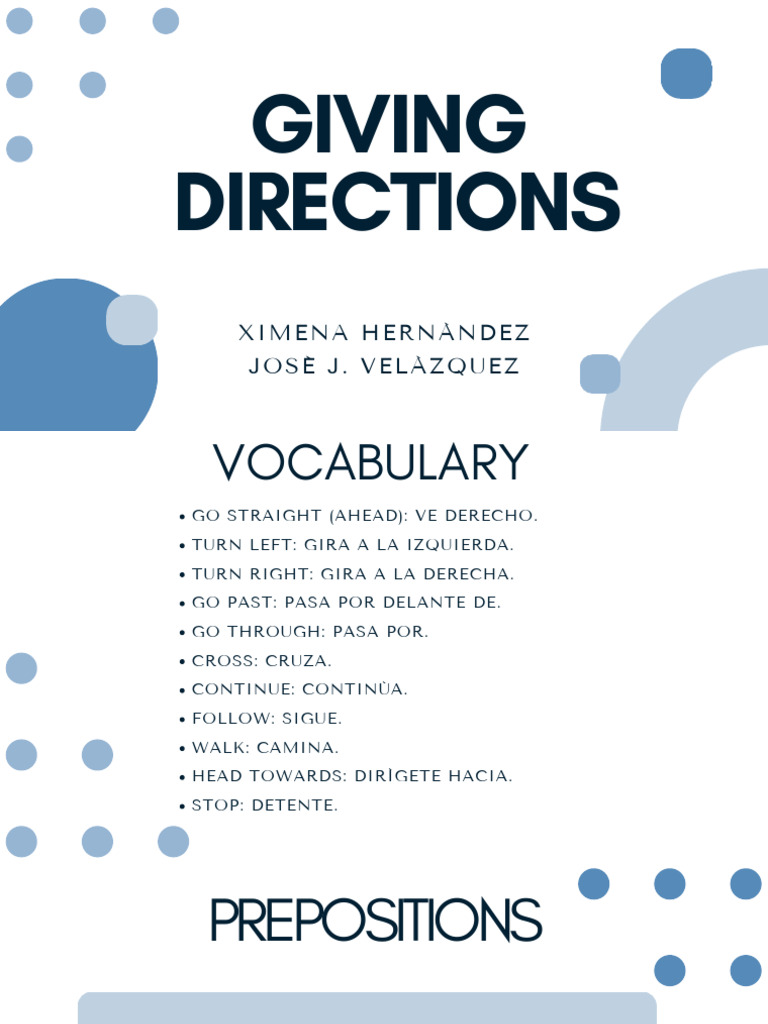 Giving Directions | PDF